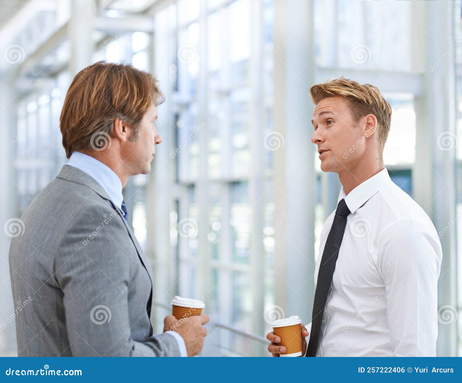 A Quick Catch-up Over Some Coffee. a Cropped Image of Two Businessmen ...