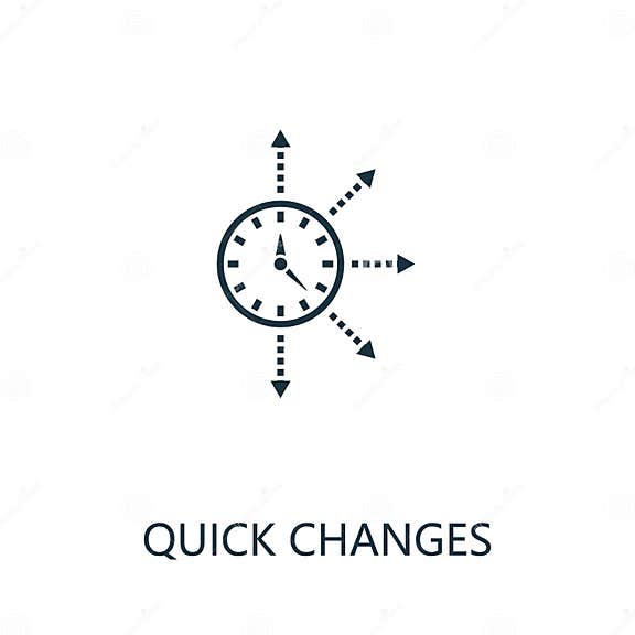 Quick Changes Outline Icon. Thin Line Concept Element from Productivity ...