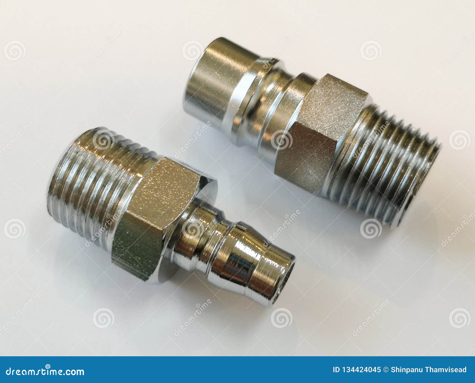 Quick Coupler Fitting Male Thread for Pneumatic Systems Stock Image ...