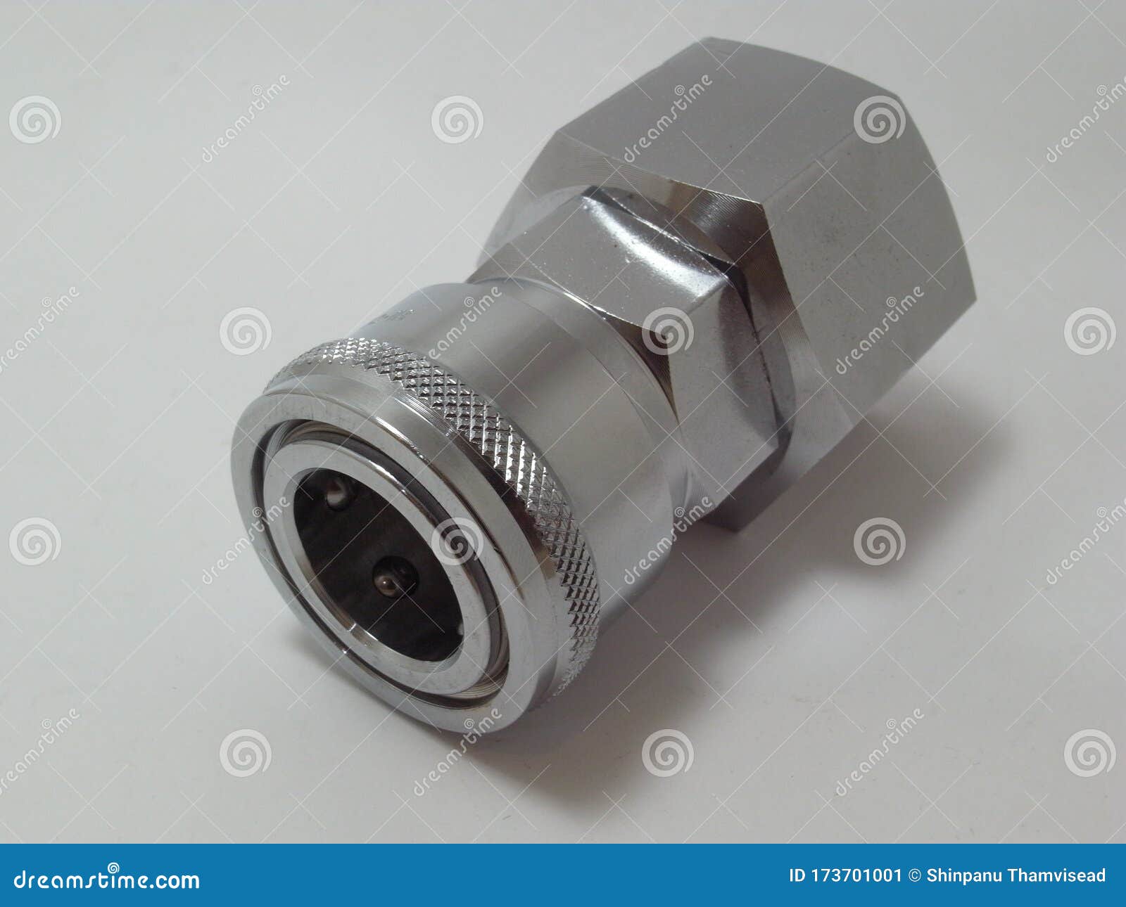 Pneumatic Fitting, Quick Coupler Set Isolated on White Background Stock ...