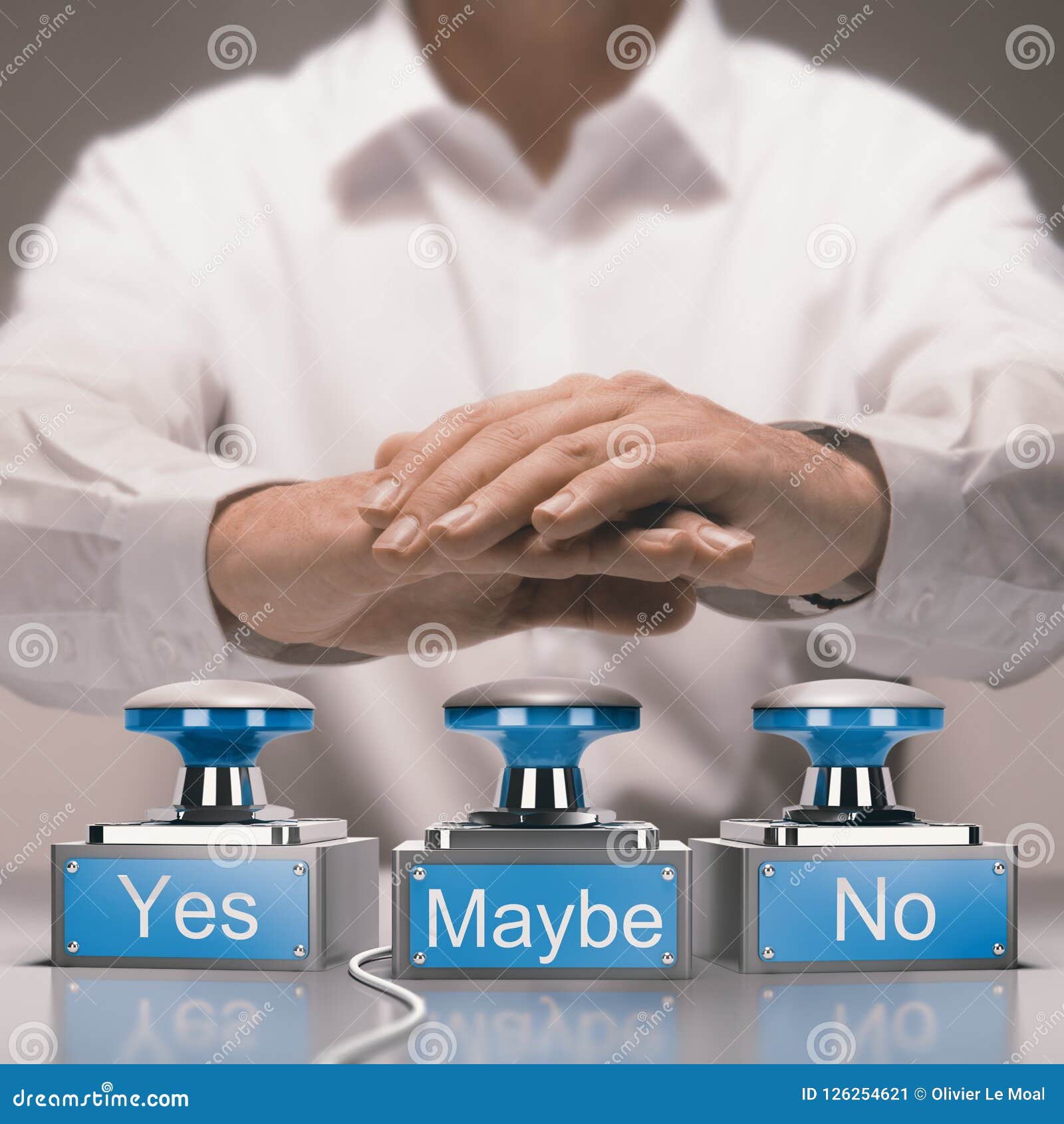 Quick Decision Making and Indecision Concept. Yes, No and Maybe Stock ...