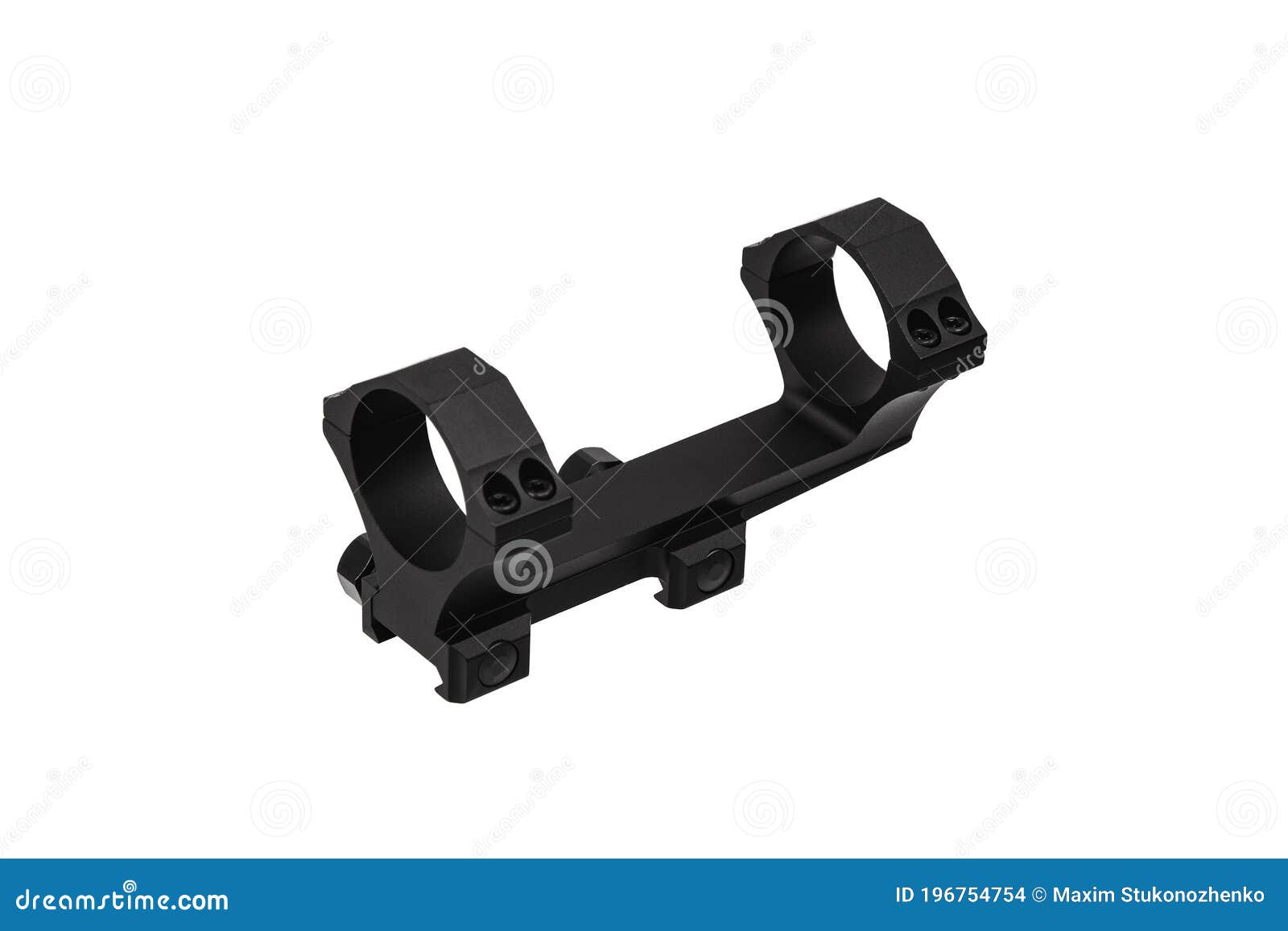 Quick Disconnect Mount Made for Holding a Scope on a Rifle Isolated on ...