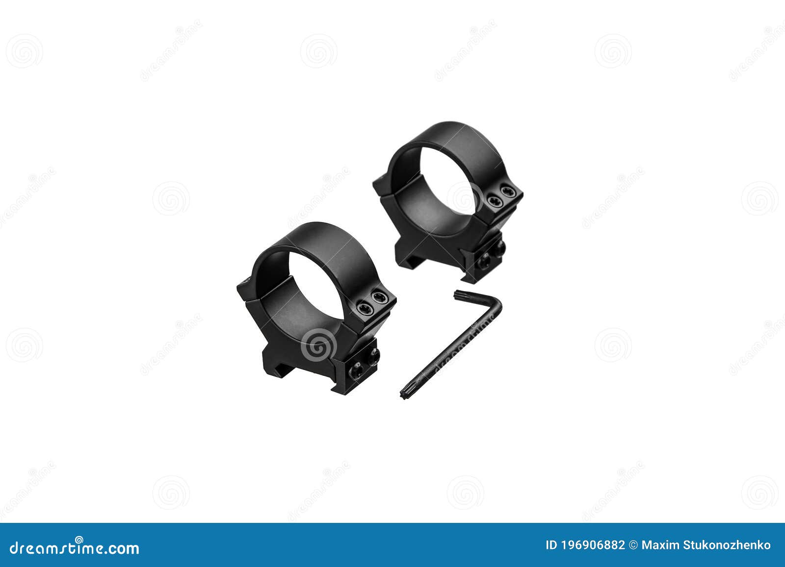 Quick Disconnect Mount Made for Holding a Scope on a Rifle Isolated on ...