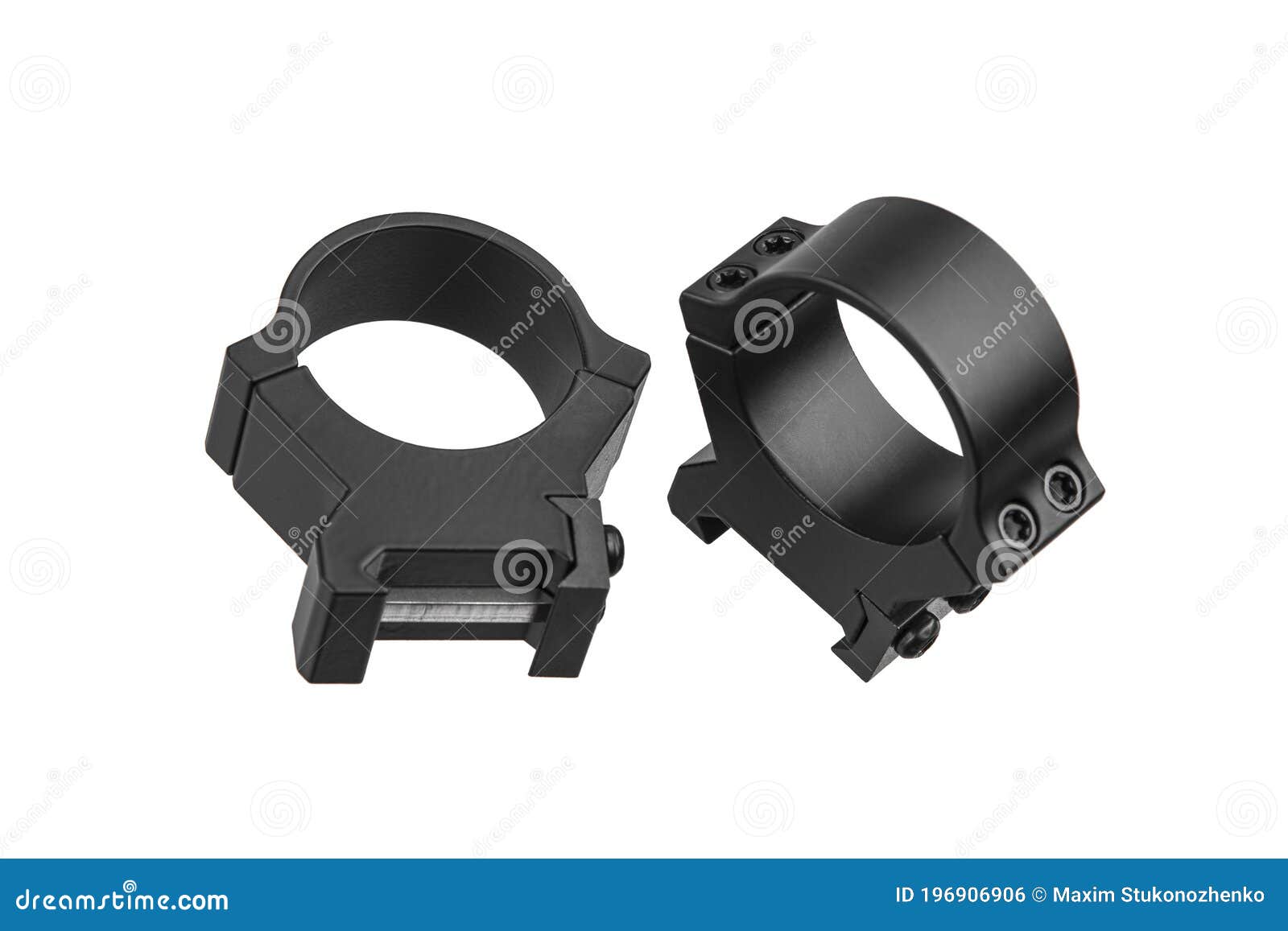 Quick Disconnect Mount Made for Holding a Scope on a Rifle Isolated on ...