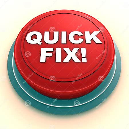 Quick Fix with Easy Solution Stock Illustration - Illustration of quick ...