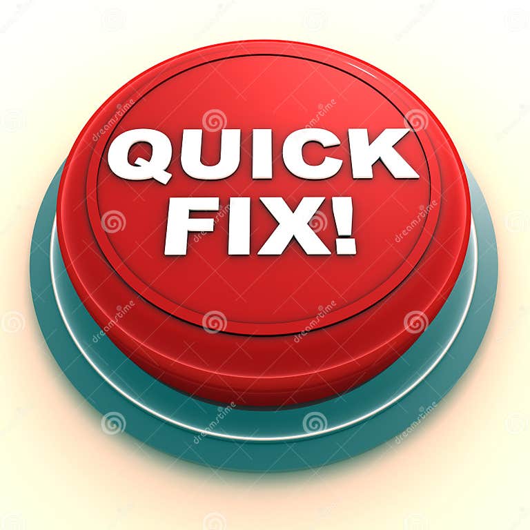 Quick Fix with Easy Solution Stock Illustration - Illustration of quick ...