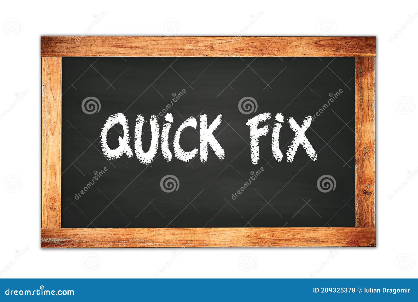 QUICK FIX Text Written on Wooden Frame School Blackboard Stock Photo ...