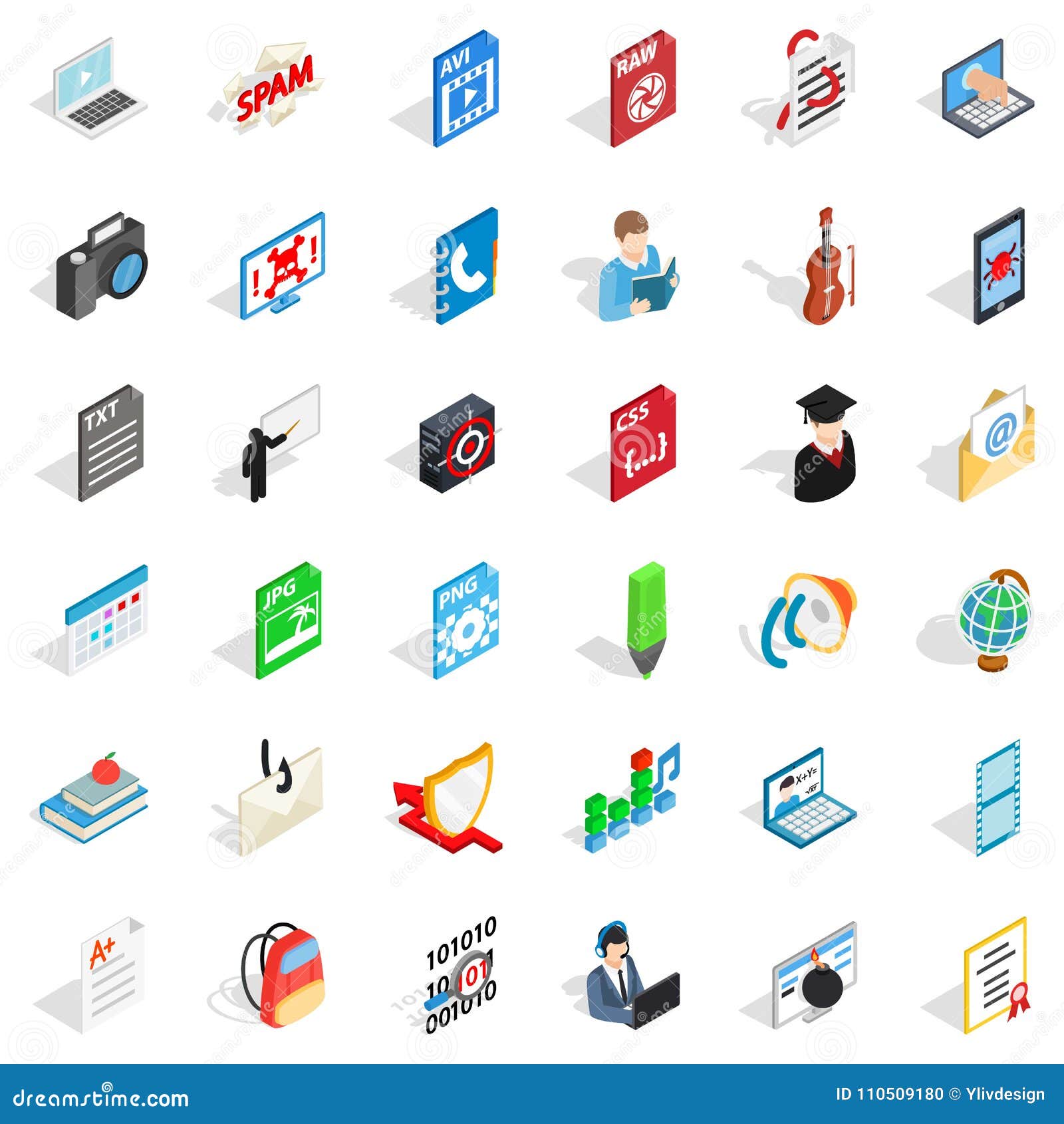 Quick Guide Icons Set, Isometric Style Stock Vector - Illustration of ...