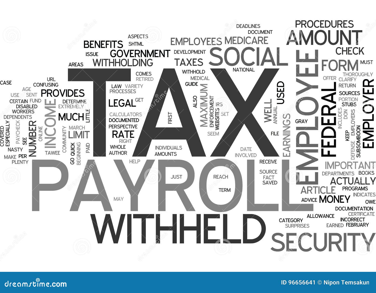 A Quick Guide To Payroll Tax Word Cloud Stock Illustration ...