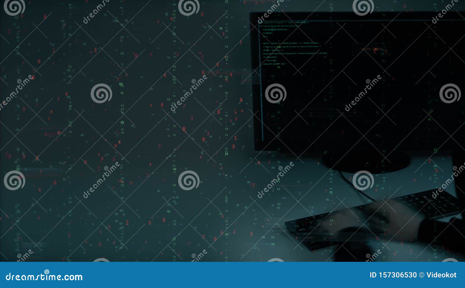 Quick Hands Of A Hacker Programmer Typing Code In Terminal Close Up
