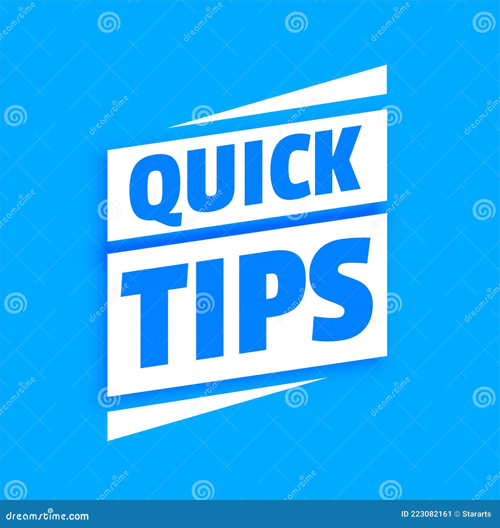 Quick Helpful Tips Advice on Blue Background Stock Vector ...
