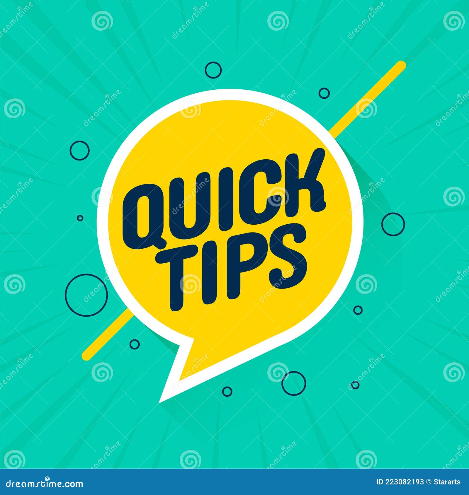 Quick Helpful Tips Advice on Blue Background Stock Vector ...