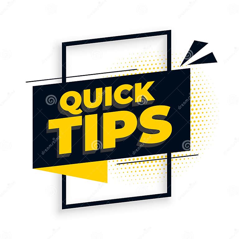 Quick Helpful Tips Advice on White Background Stock Vector ...
