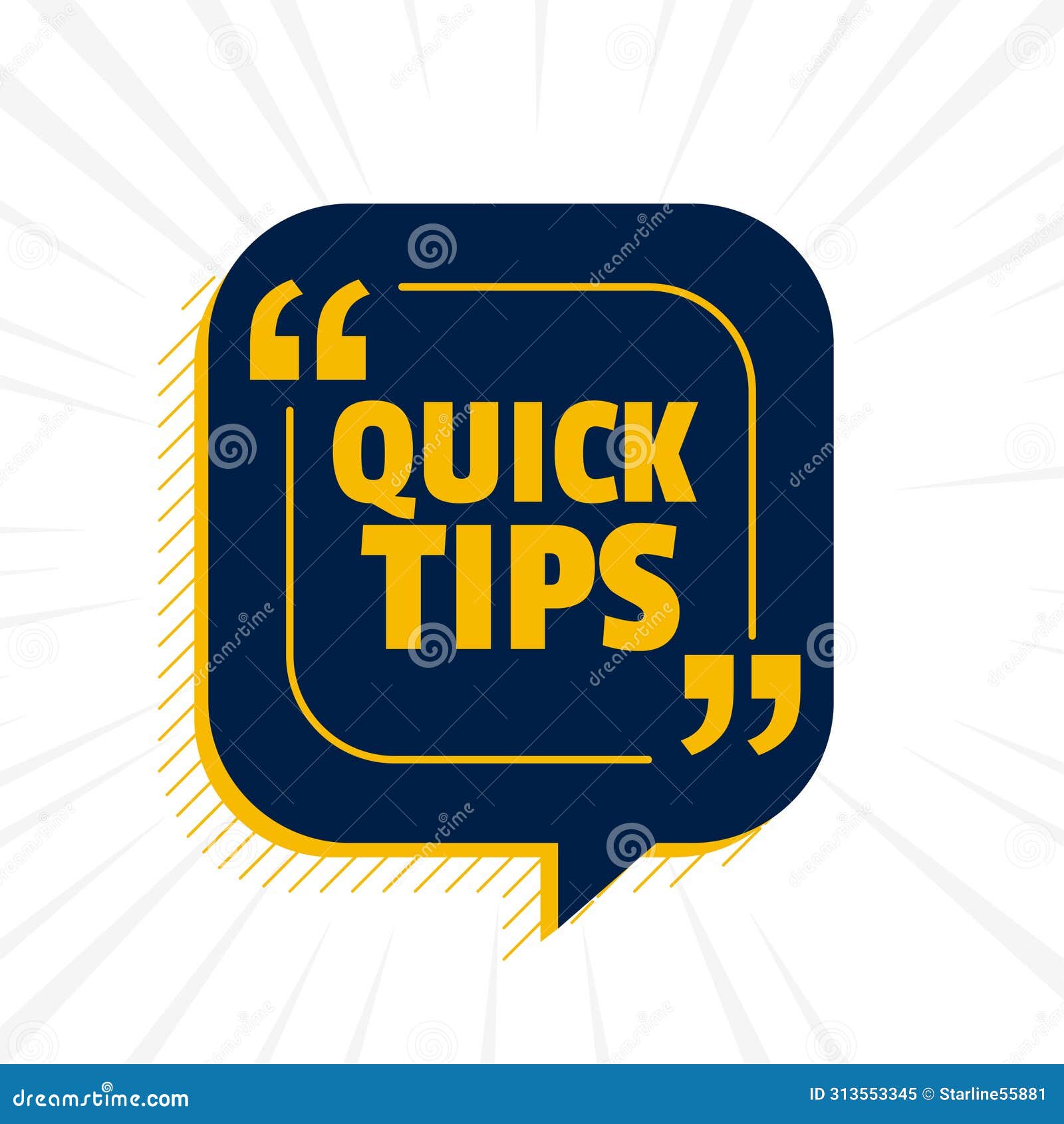 Quick Helpful Tips Advice on White Background Stock Vector ...