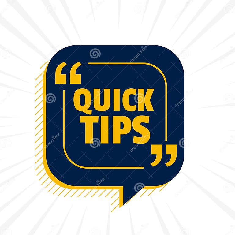 Quick Helpful Tips Advice on White Background Stock Vector ...