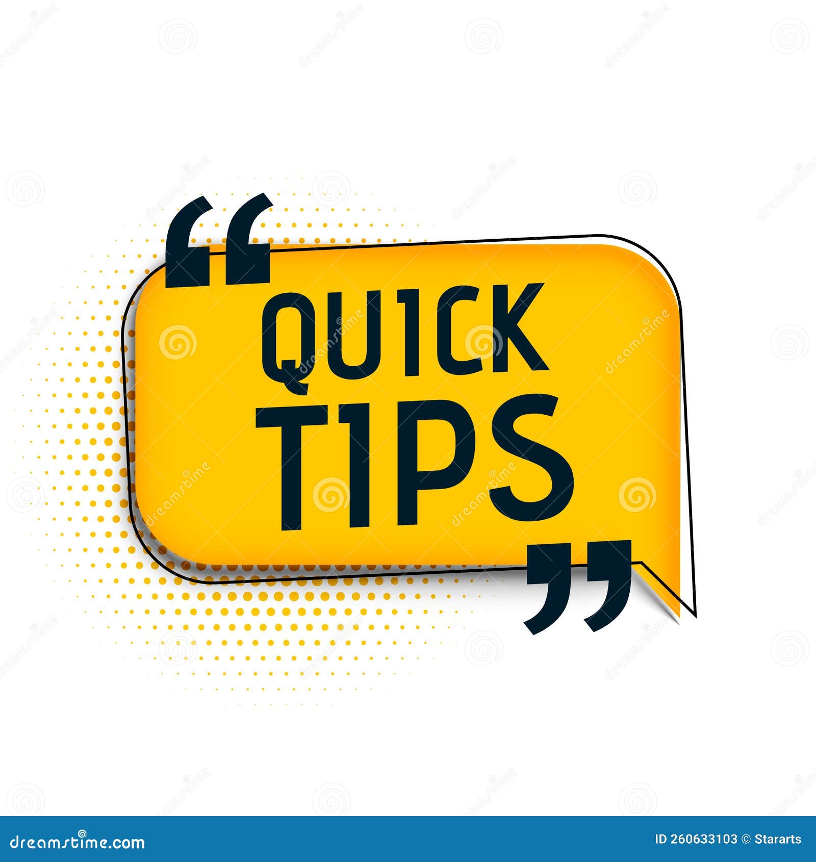 Quick Helpful Tips Advice on White Background Vector Illustration Stock ...