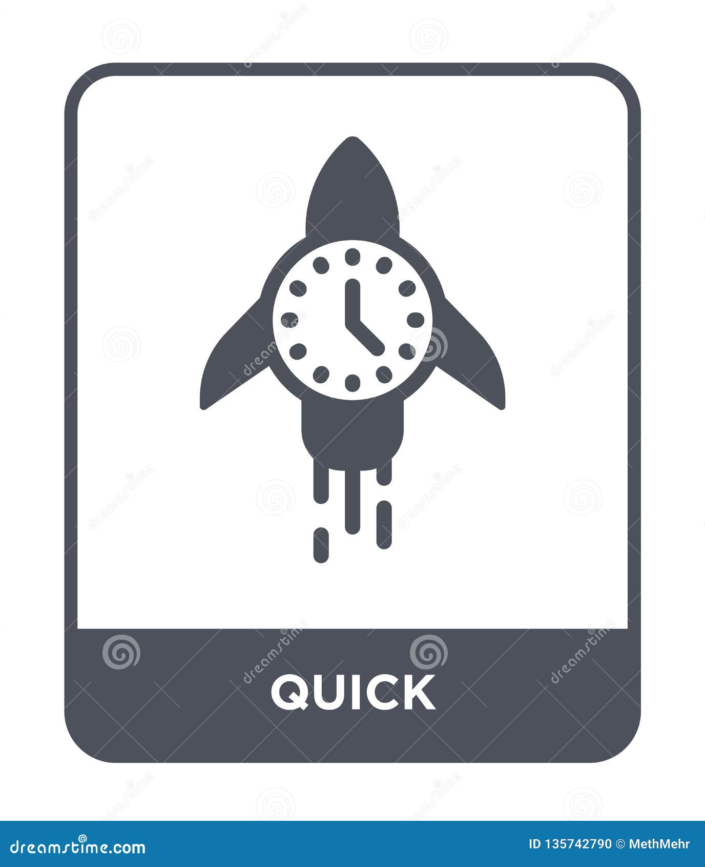 Quick Icon in Trendy Design Style. Quick Icon Isolated on White ...