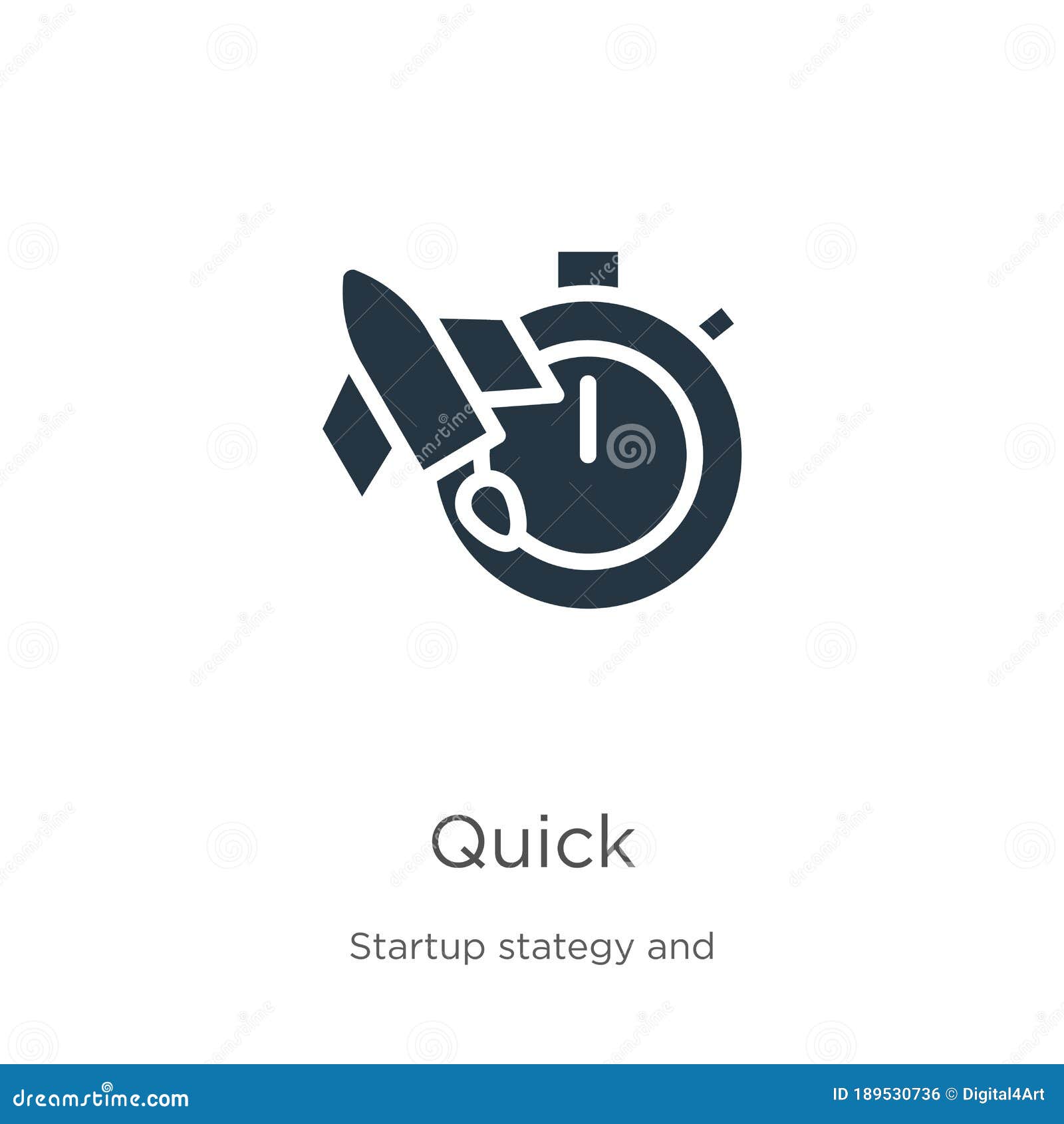 Quick Icon Vector. Trendy Flat Quick Icon from Startup Collection ...