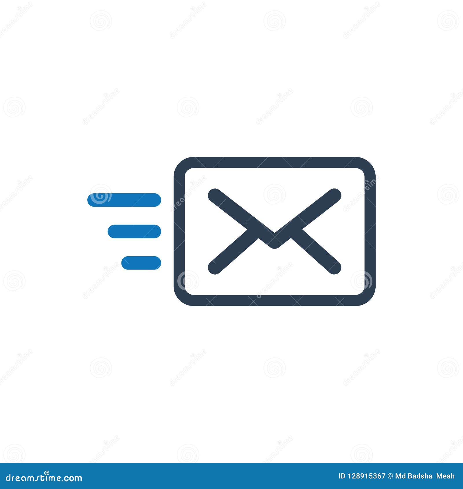 Quick message icon stock vector. Illustration of send - 128915367