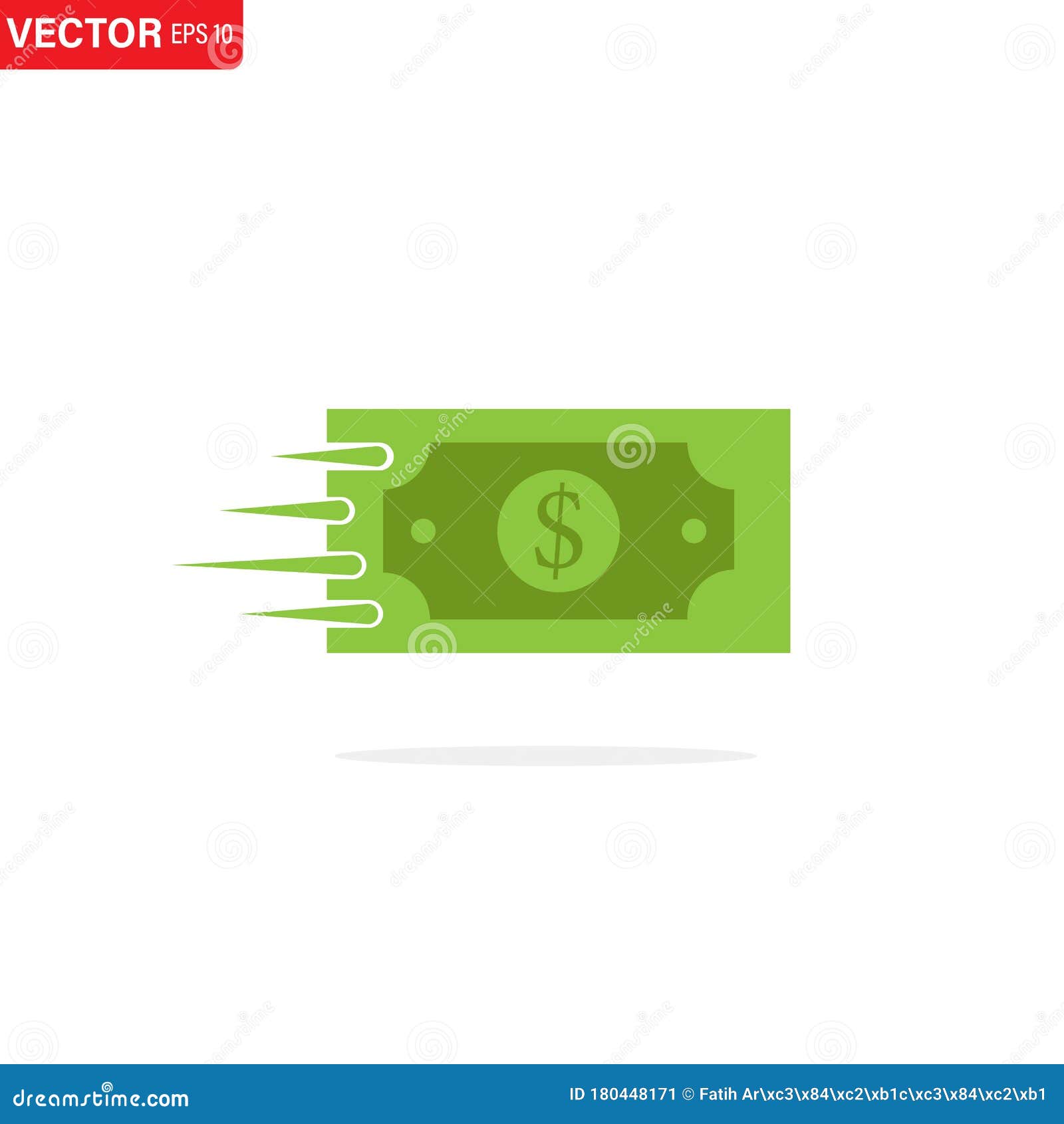 Quick Money Transfer. Dollar Symbol Stock Vector - Illustration of cash ...