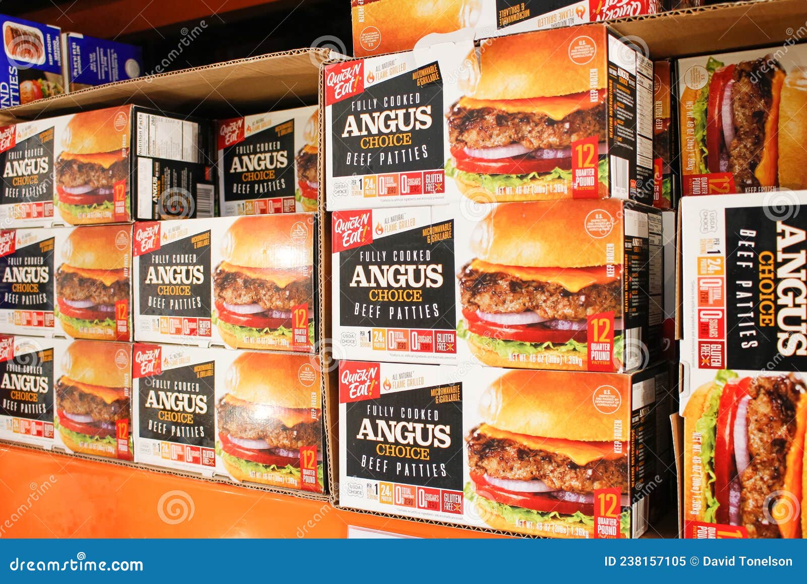 Quick N Eat Angus Patties at Store Editorial Image - Image of market ...