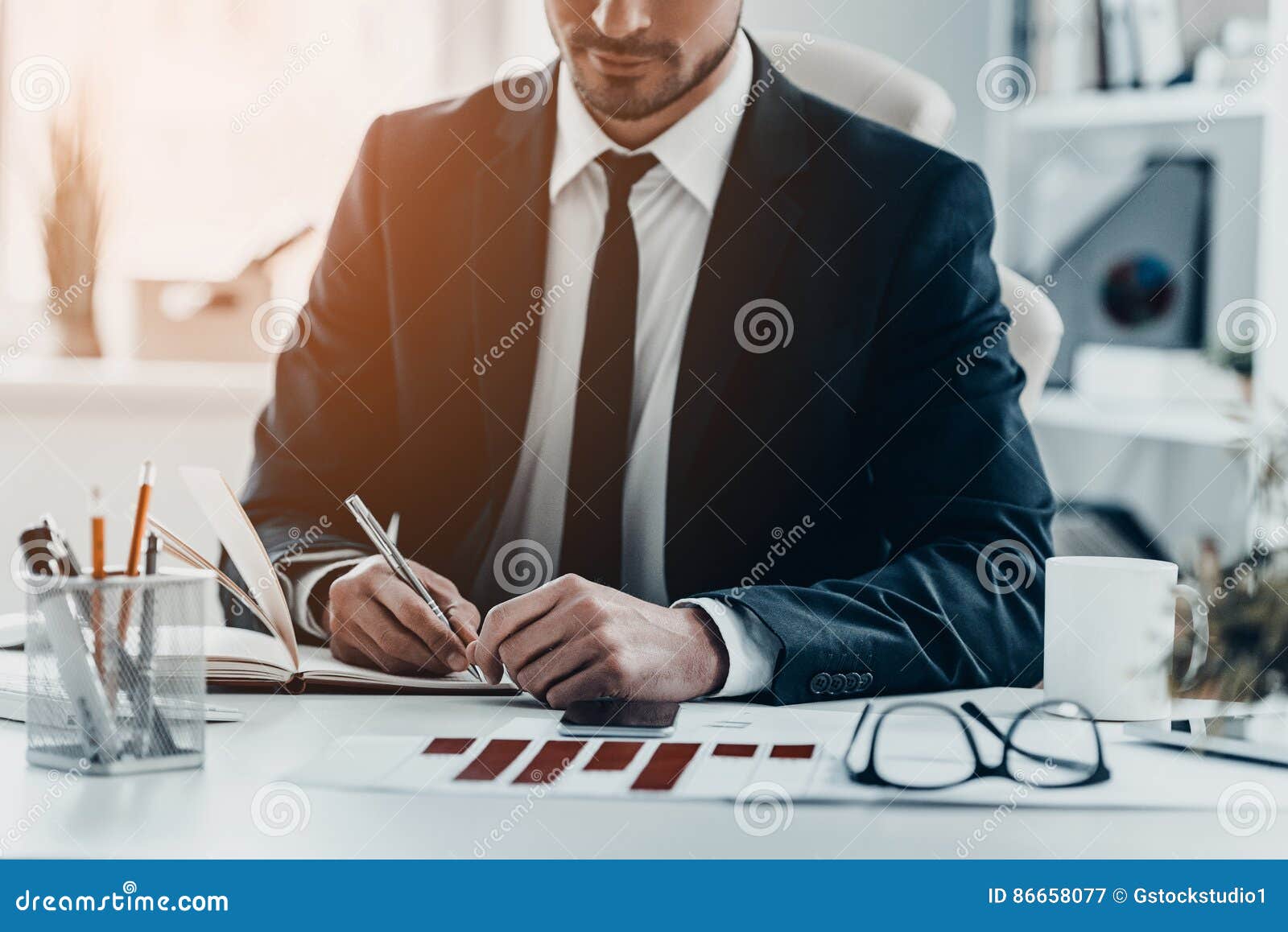 Quick notes. stock image. Image of occupation, necktie - 86658077