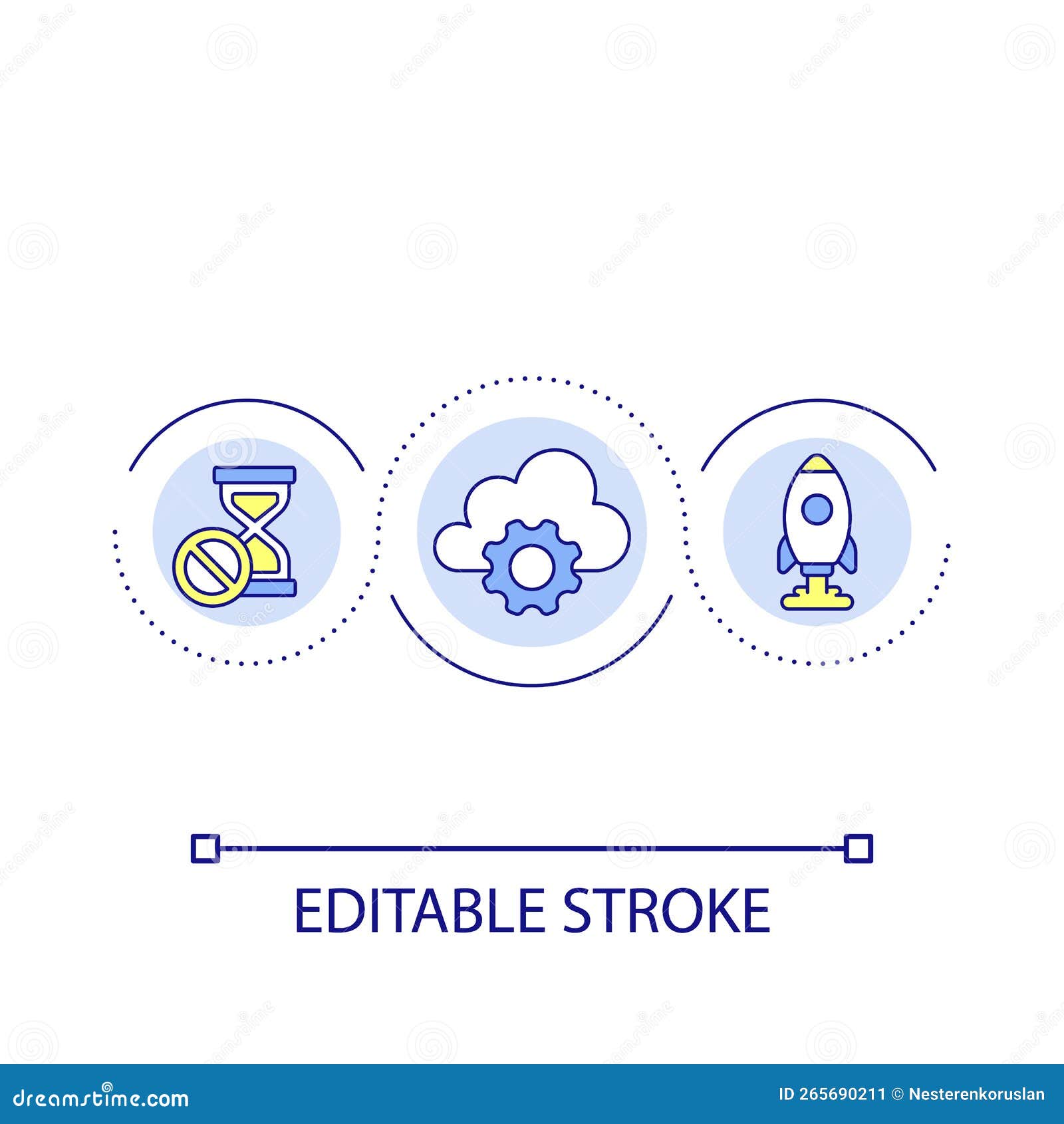 Quick Processing Data Loop Concept Icon Stock Vector - Illustration of ...