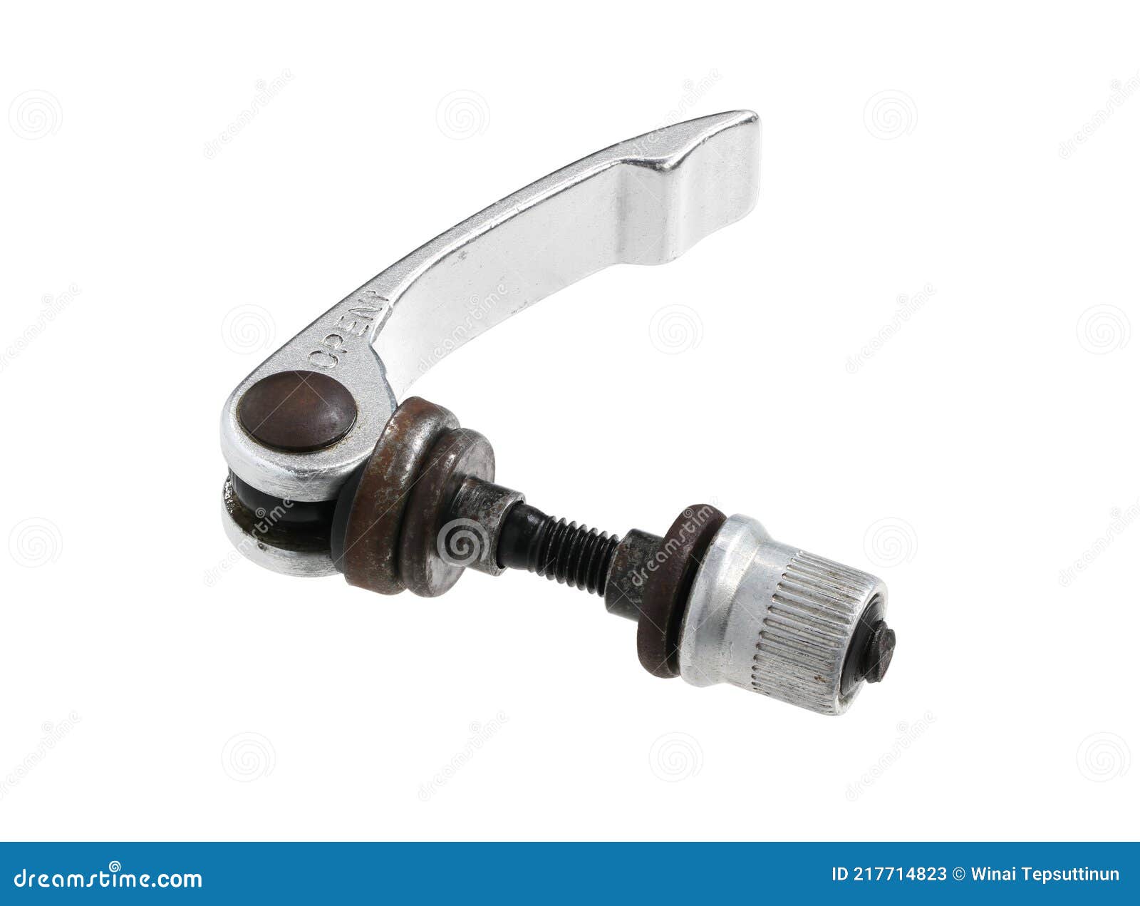 Quick Release Adjustable for Bicycle Seat Post Clamp Stock Image ...