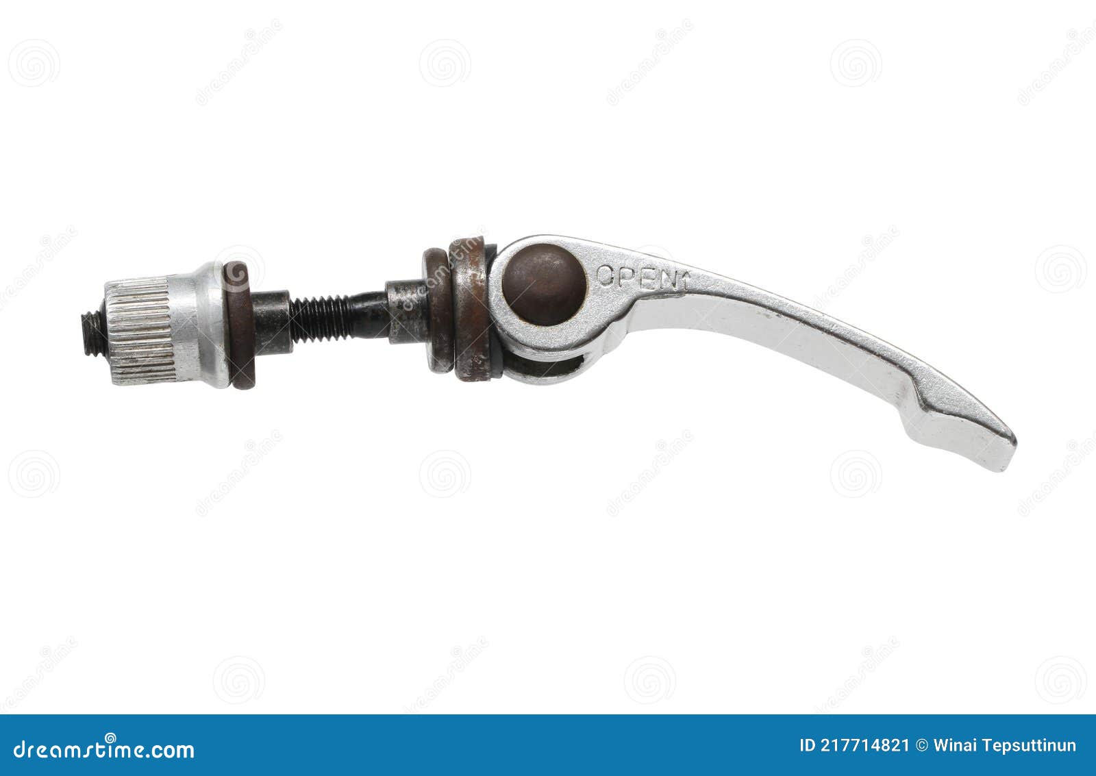 Quick Release Adjustable for Bicycle Seat Post Clamp Stock Image ...