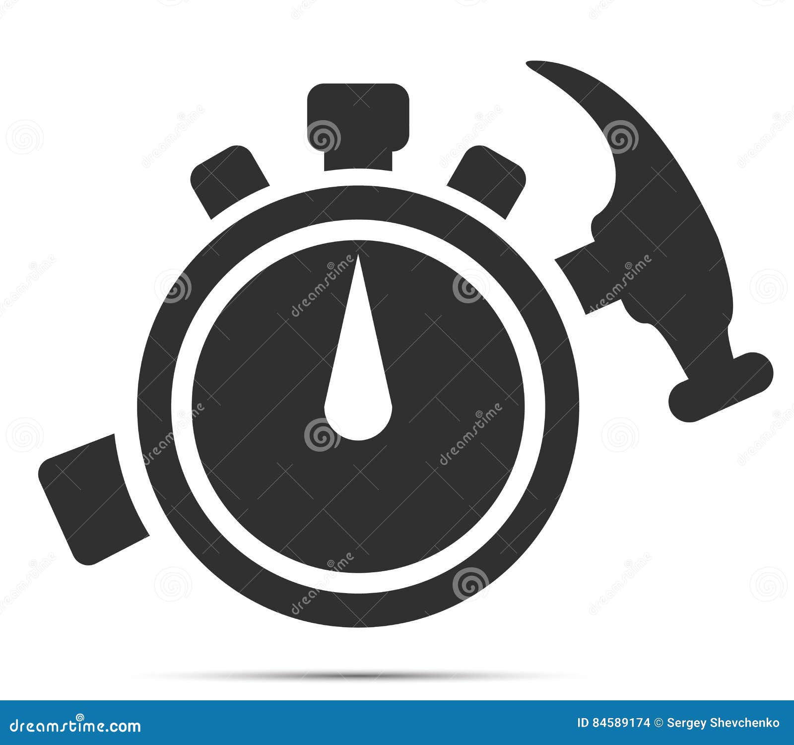 Quick repair. Icon. stock vector. Illustration of hammer - 84589174