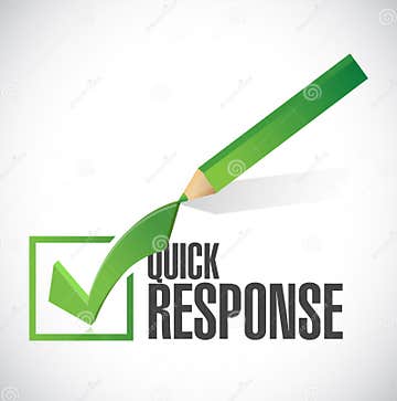 Quick Response Check Mark Illustration Stock Illustration ...