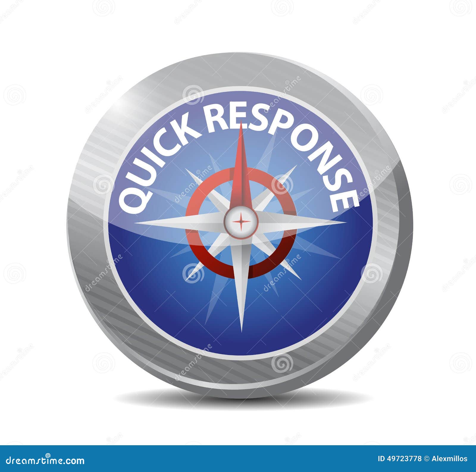 Quick Response Compass Illustration Stock Illustration - Illustration ...