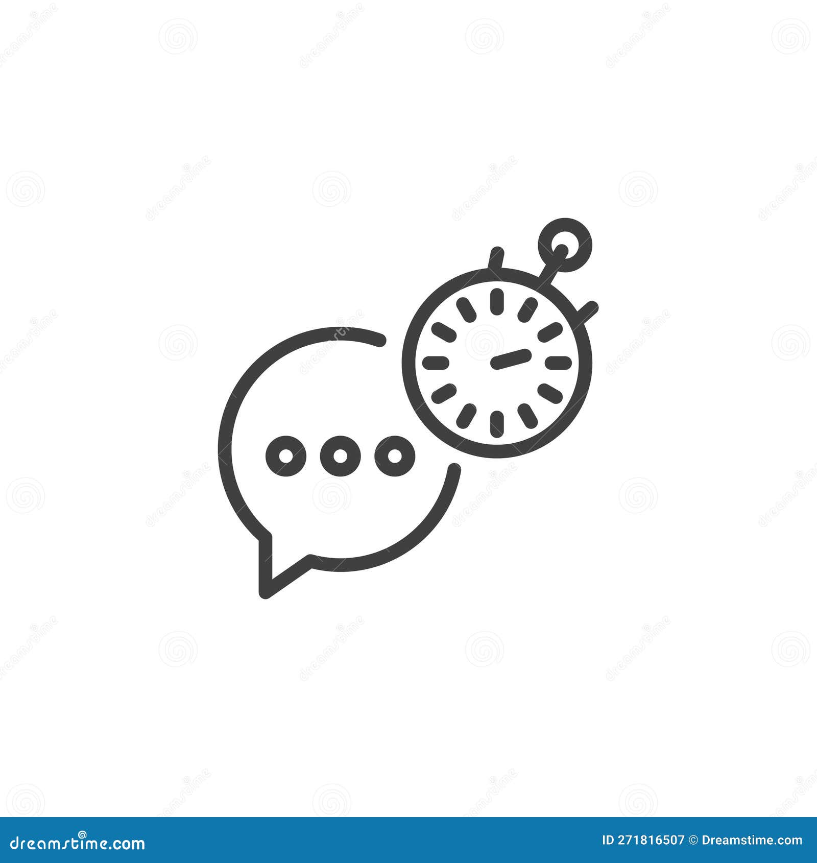 Response Line Icons Collection. Feedback, Reaction, Behavior, Answer ...
