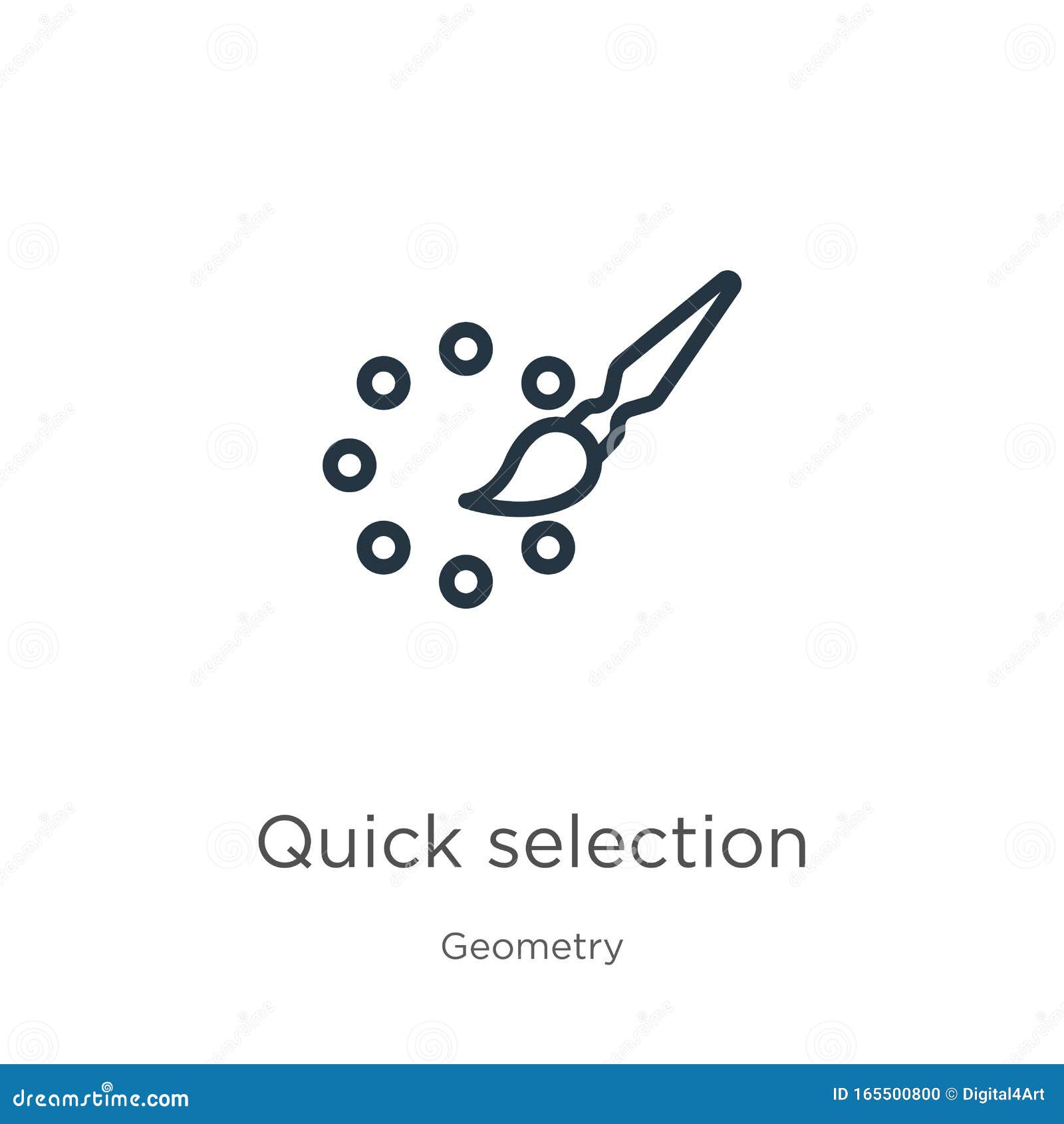 Quick Selection Icon. Thin Linear Quick Selection Outline Icon Isolated ...
