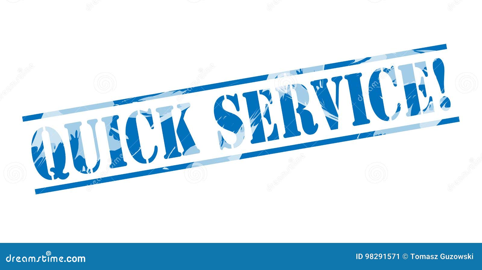 Quick service blue stamp stock illustration. Illustration of ...