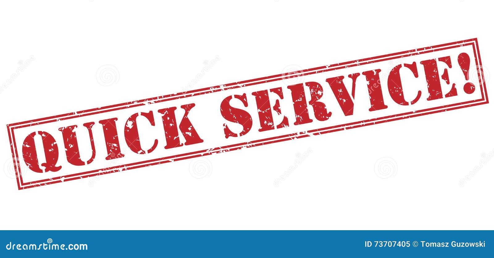 Quick service! red stamp stock illustration. Illustration of service ...
