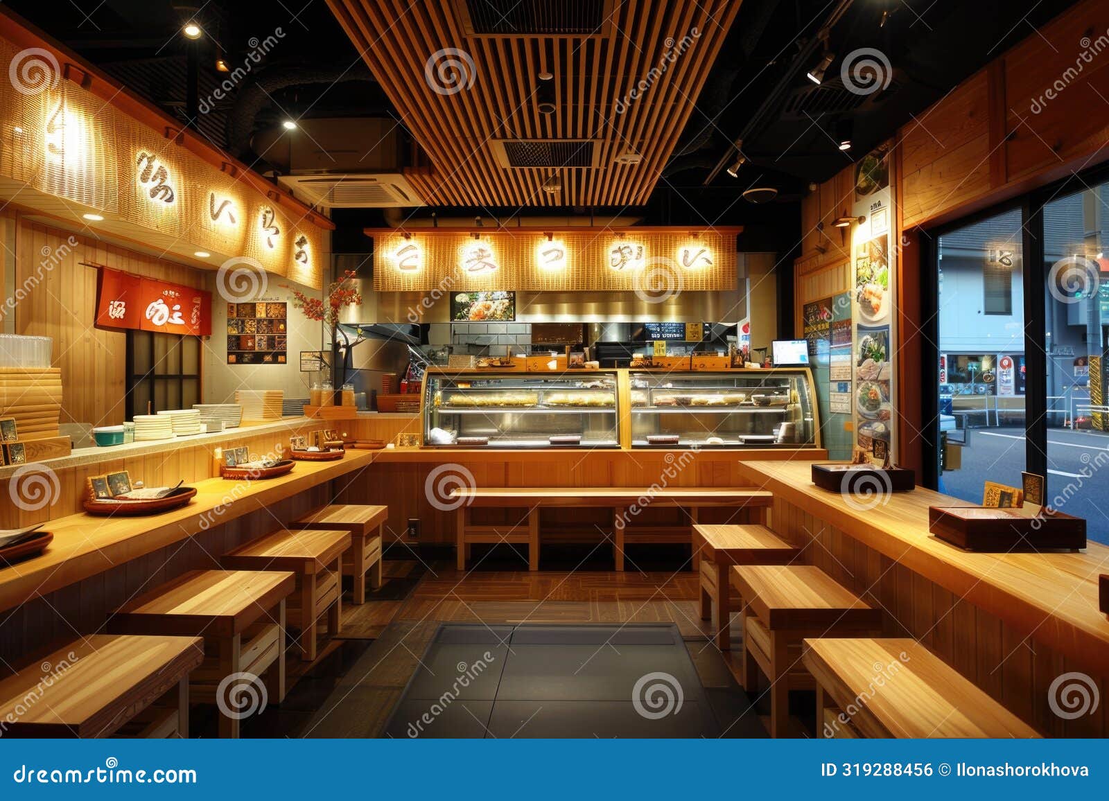 Quick Service Restaurant Interior . Ai Generated Stock Photo - Image of ...