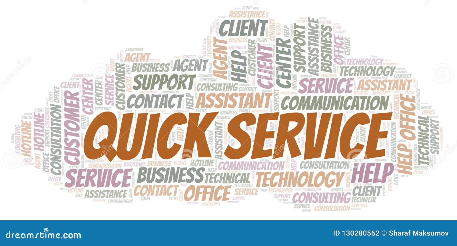 Quick Service word cloud. stock illustration. Illustration of font ...