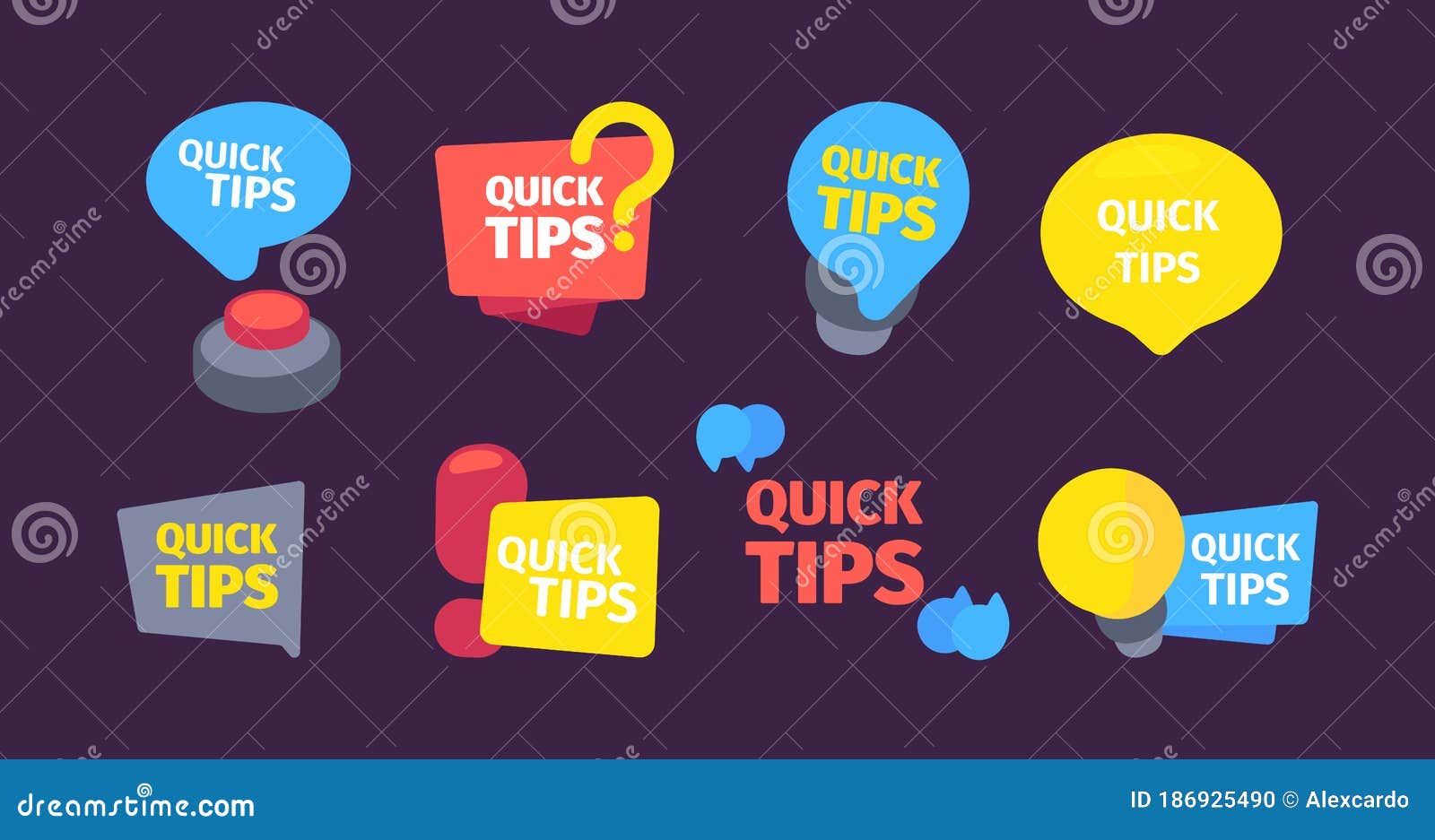 Quick Set Tips. Useful Hints and Tips Color Banners Red Button Question ...