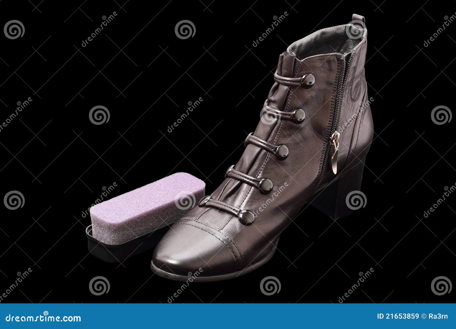 Quick shine on black stock image. Image of shoes, background - 21653859