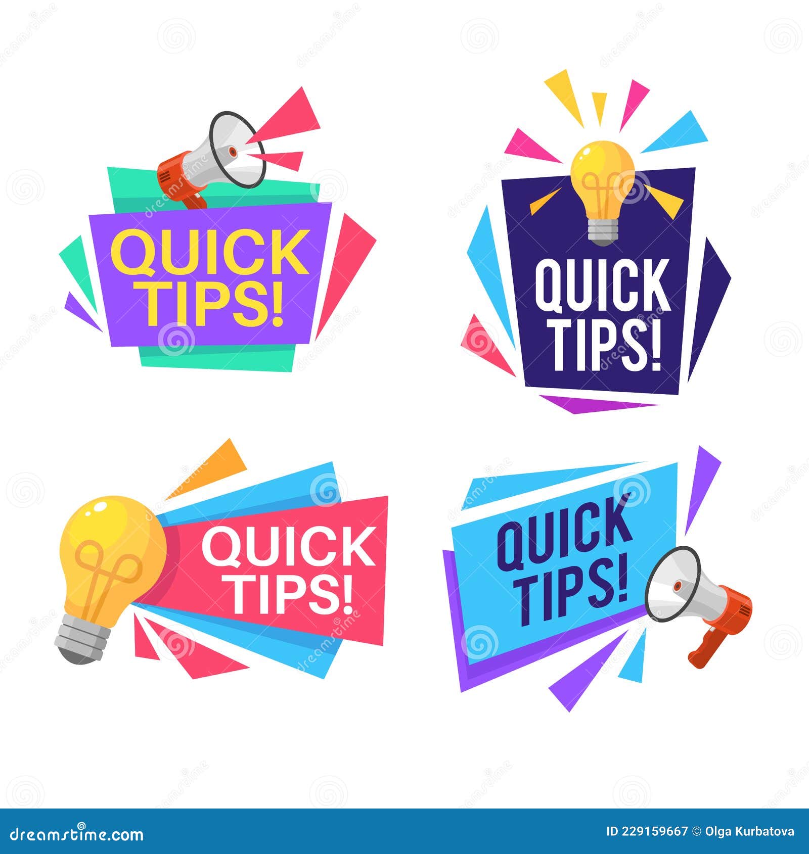 Quick Tip Labels. Helpful Tricks And Advice Blog Post Badges With Idea ... Quick Tip Labels. Helpful Tricks And Advice Blog Post Badges With Idea ...