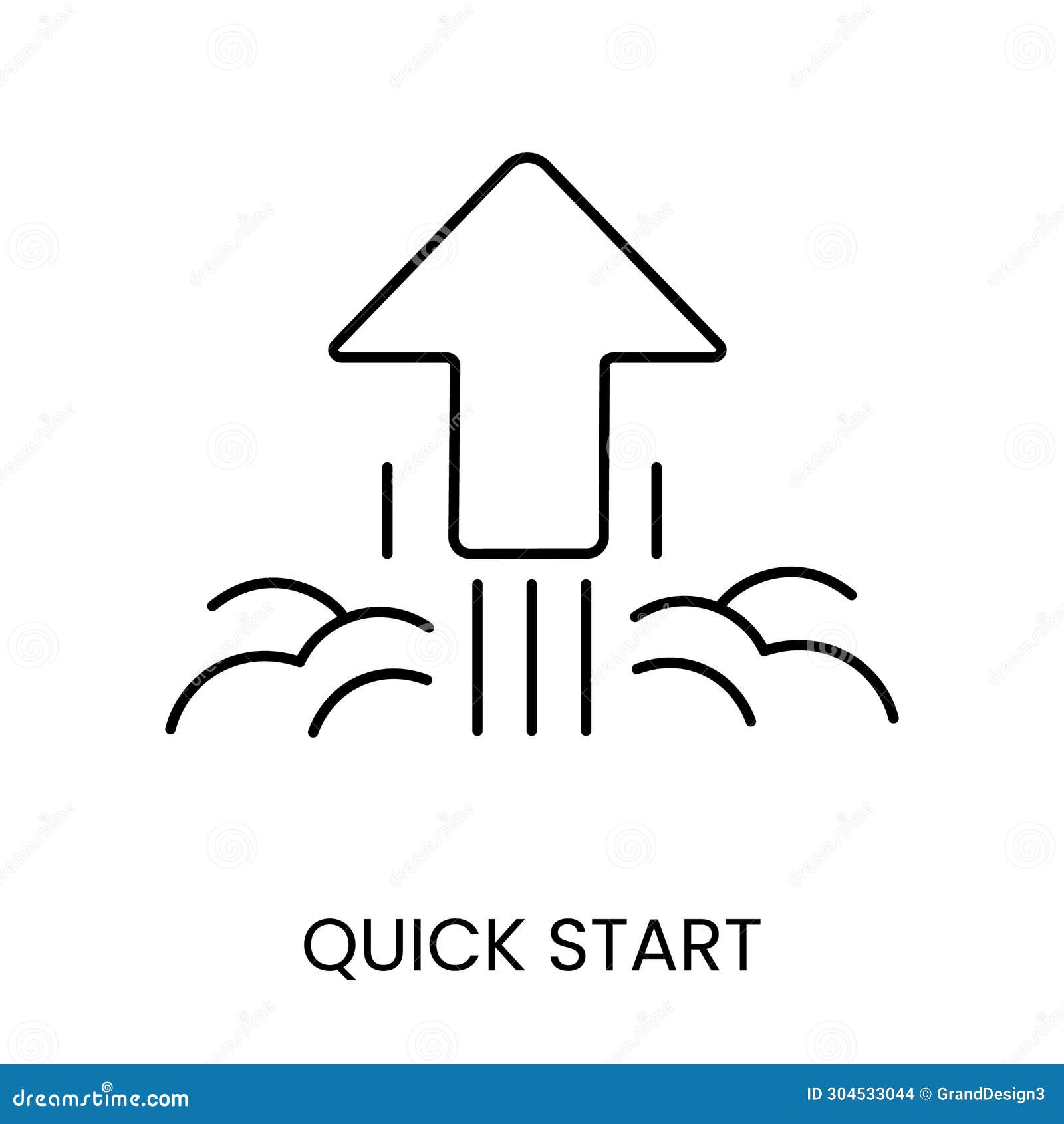 Quick Start Up Business Line Icon Concept. Quick Start Up Business ...