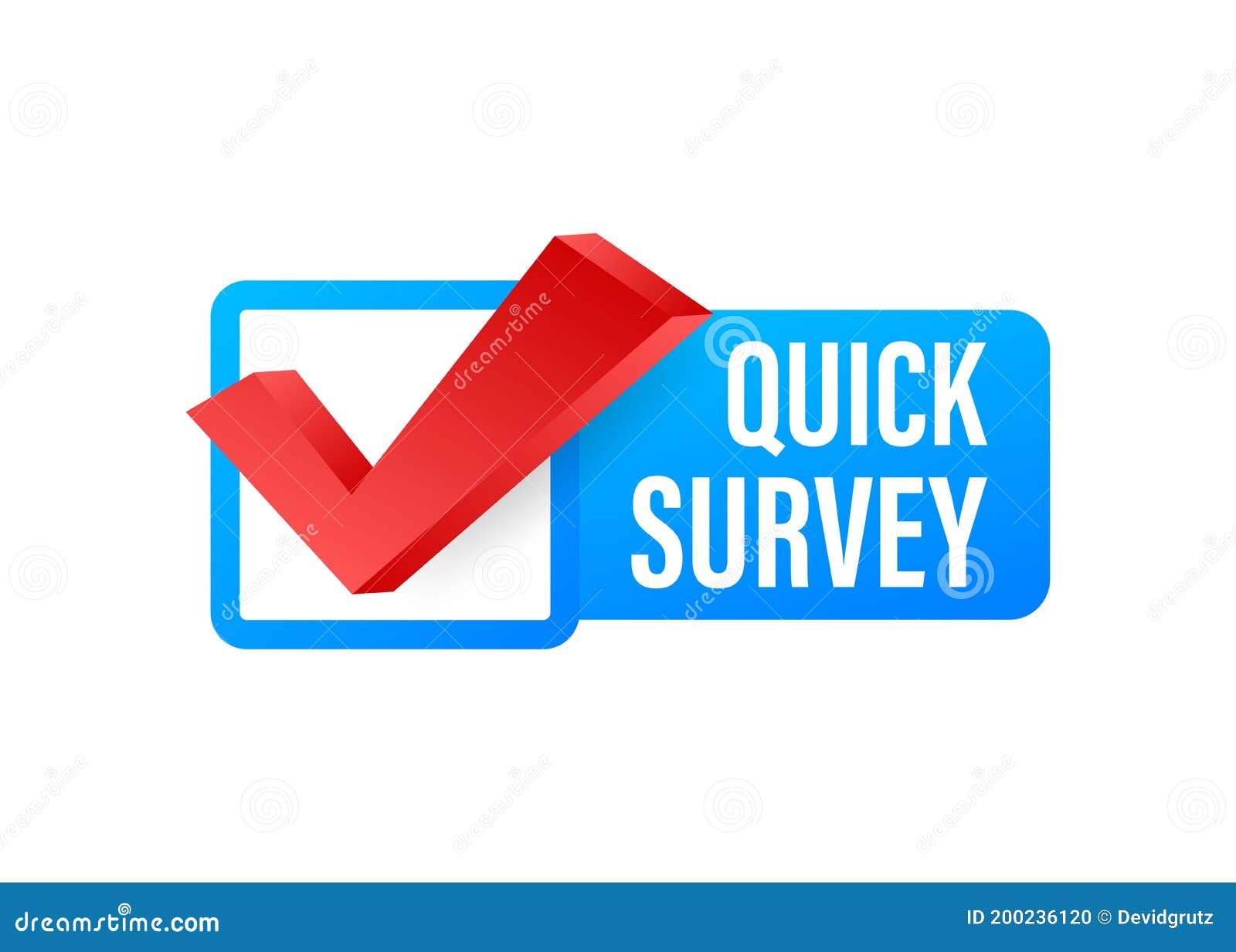 Quick Survey Button, Icon, Emblem, Label. Vector Stock Illustration ...