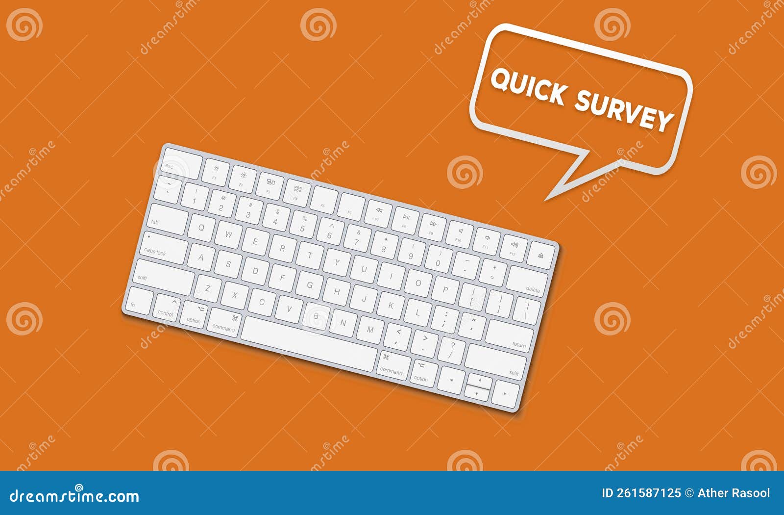 QUICK SURVEY CONCEPT on Dark Orange Background Stock Image - Image of ...