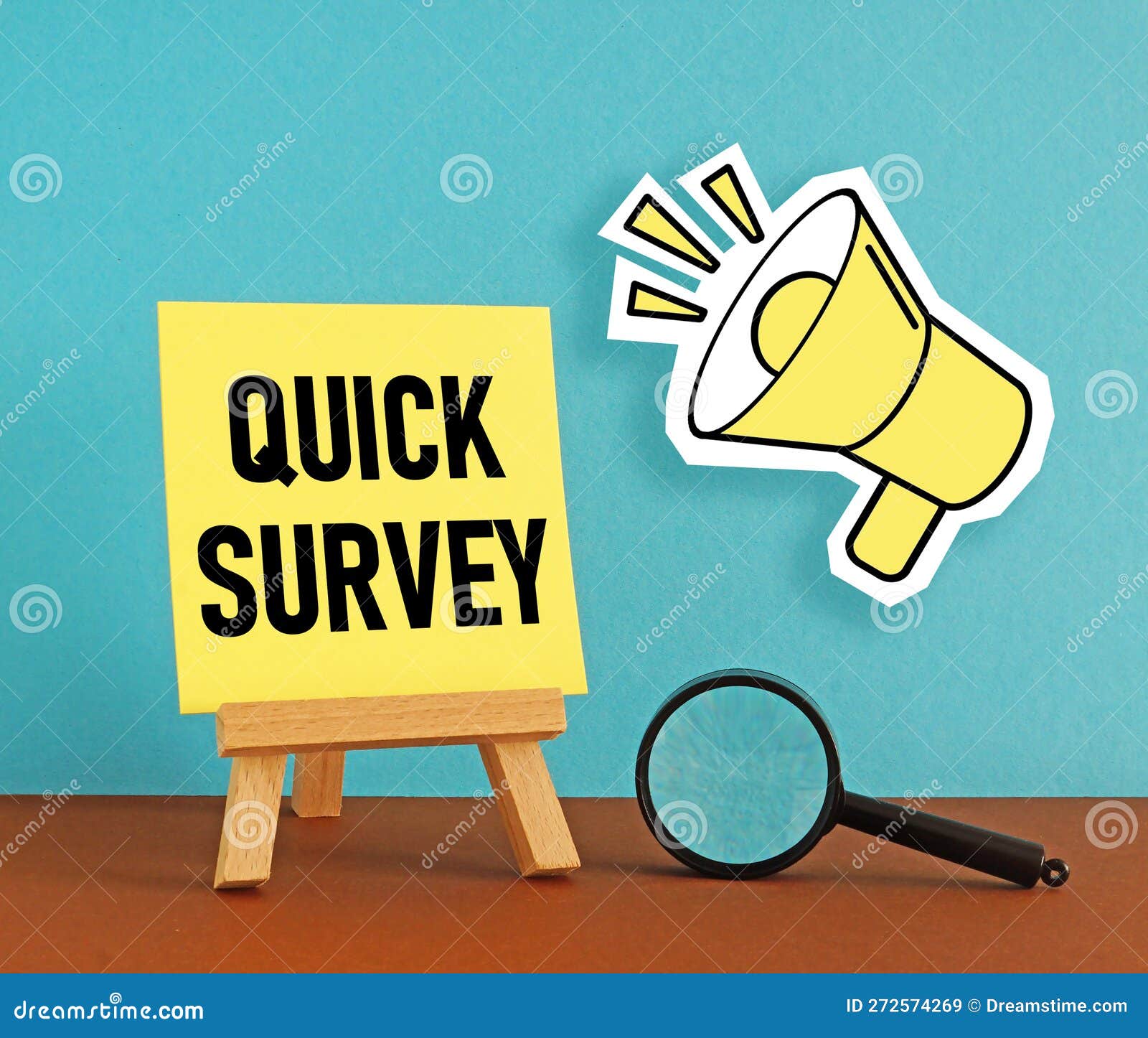 Quick Survey is Shown Using the Text and Picture of Loudspeaker Stock ...