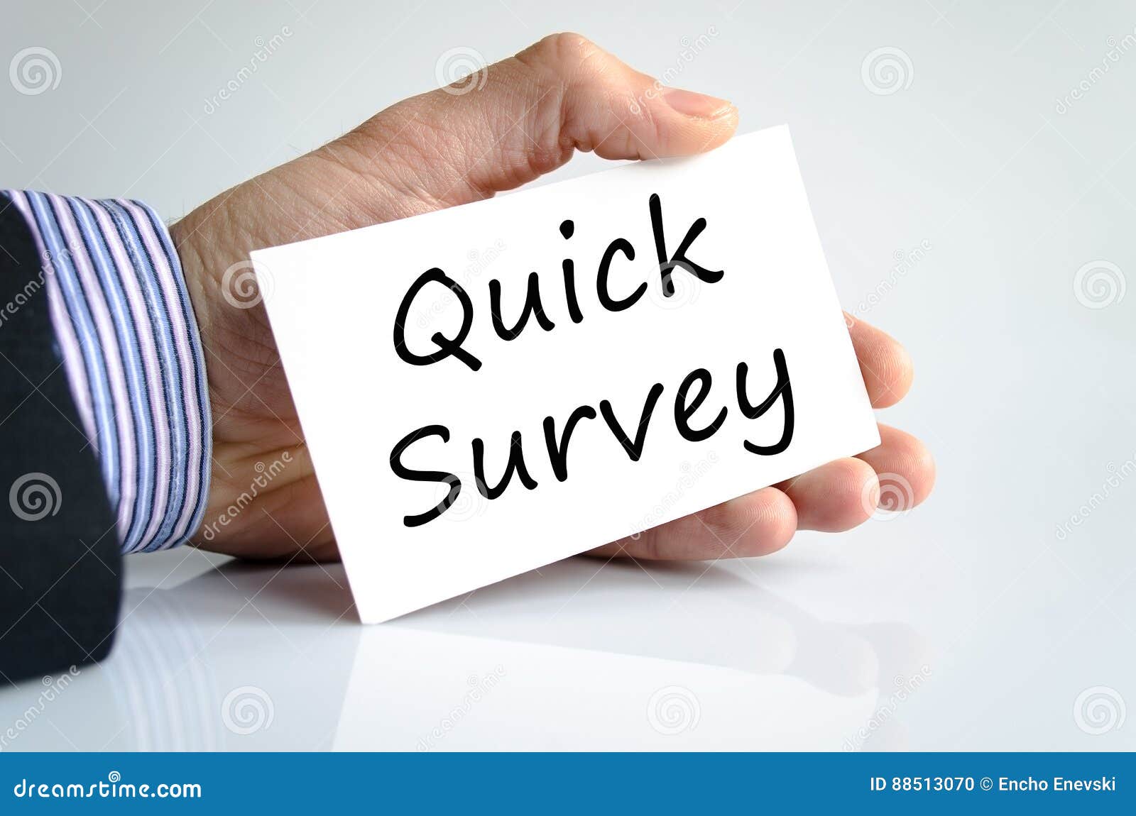Quick survey text concept stock photo. Image of appraisal - 88513070