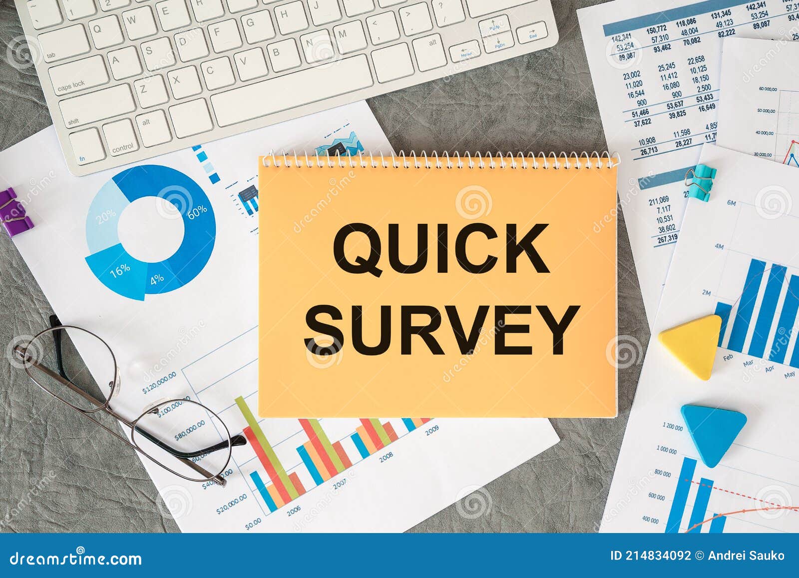 QUICK SURVEY is Written in a Document on the Office Desk Stock Photo ...