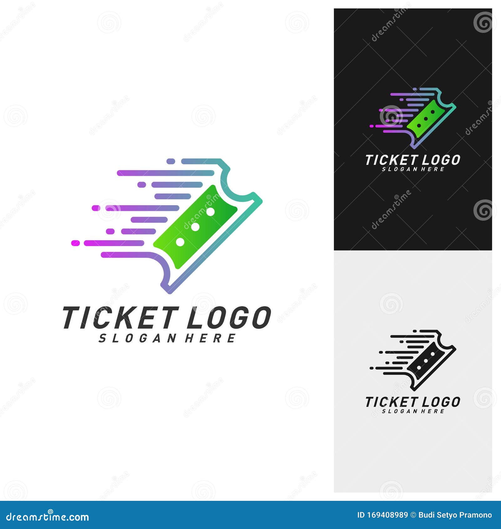 Quick Ticket Logo Template Design Vector, Emblem, Creative Design, Icon ...