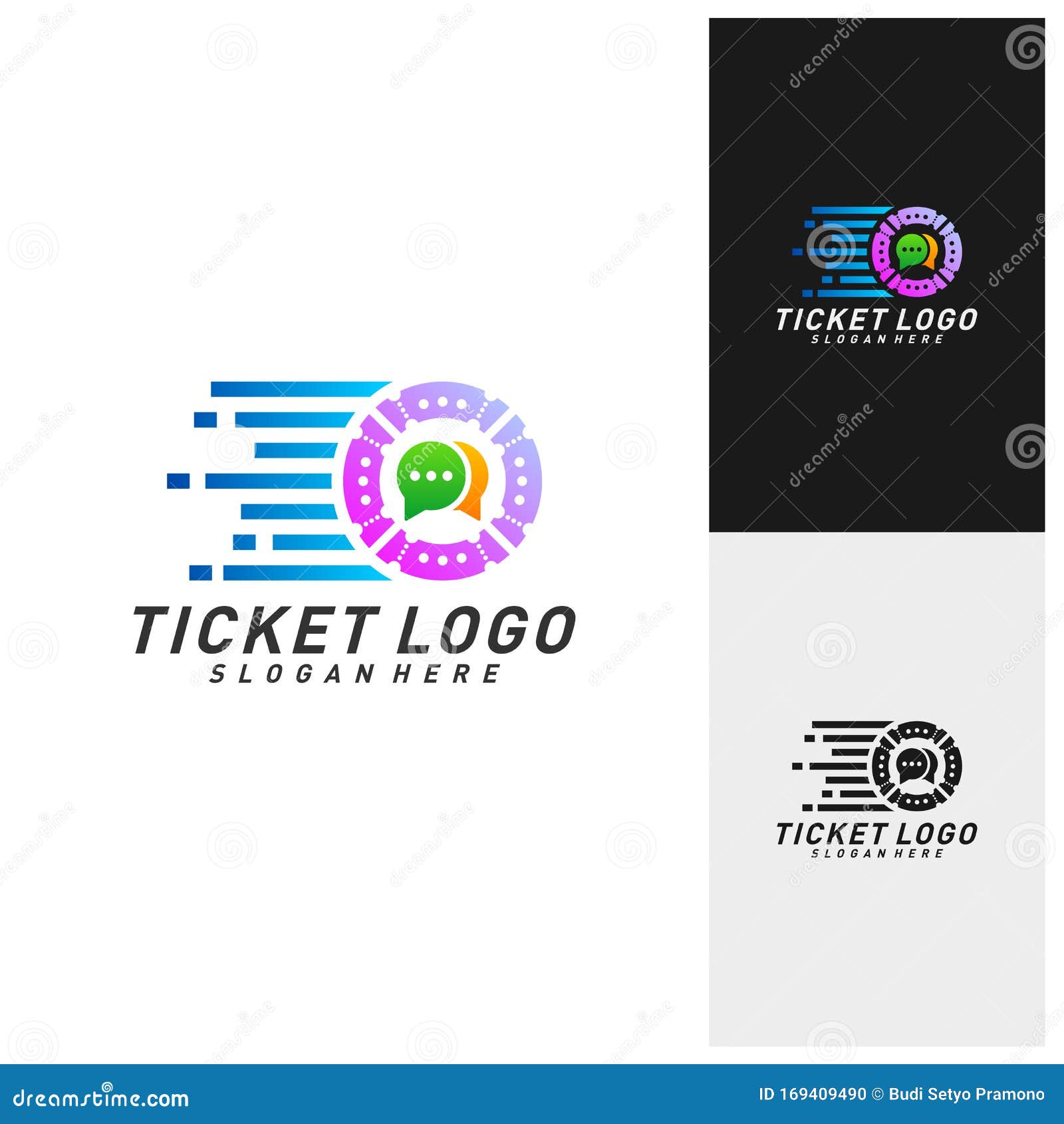 Quick Ticket Logo Template Design Vector, Emblem, Creative Design, Icon ...