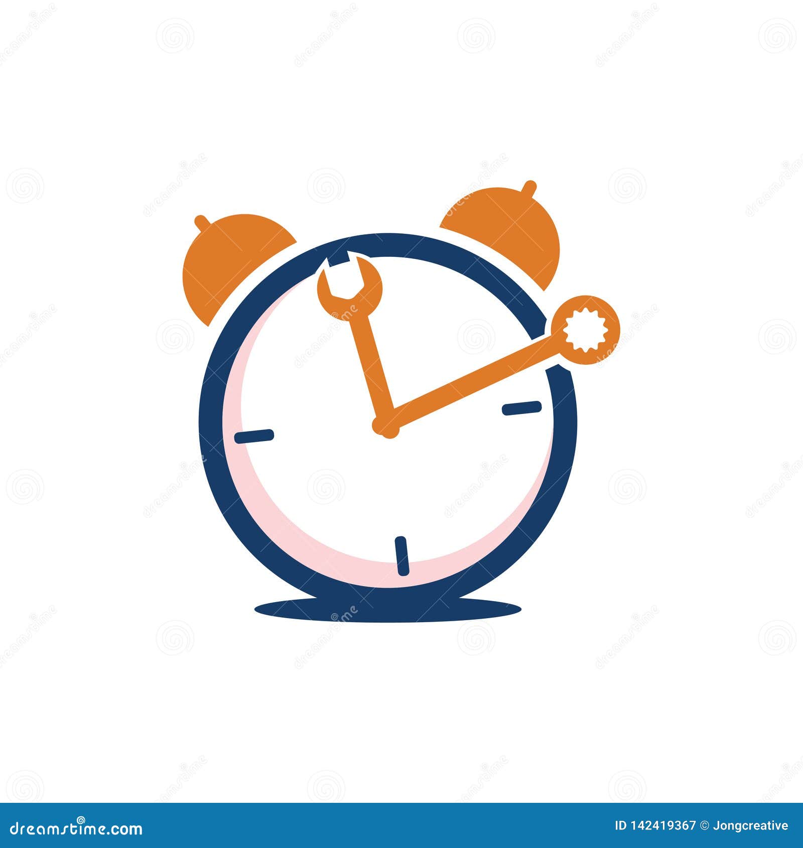 Quick Time Clock Mechanic Service Wrench Symbol Stock Vector ...